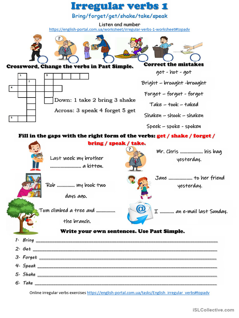 Grammar Checkup - Irregular Verbs #1 | PDF