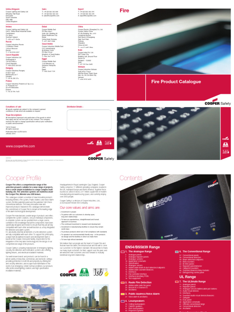 Cooper Safety Cooper Fire Catalogue 2010 45480 | PDF