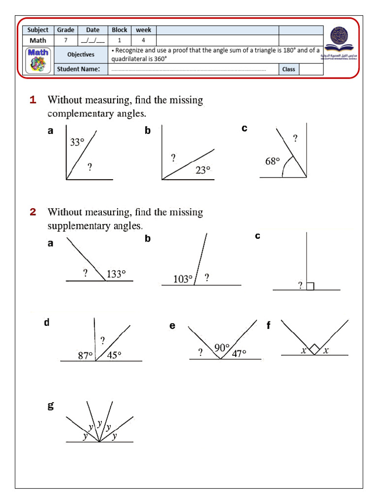 Angles: Home Work 1 | PDF
