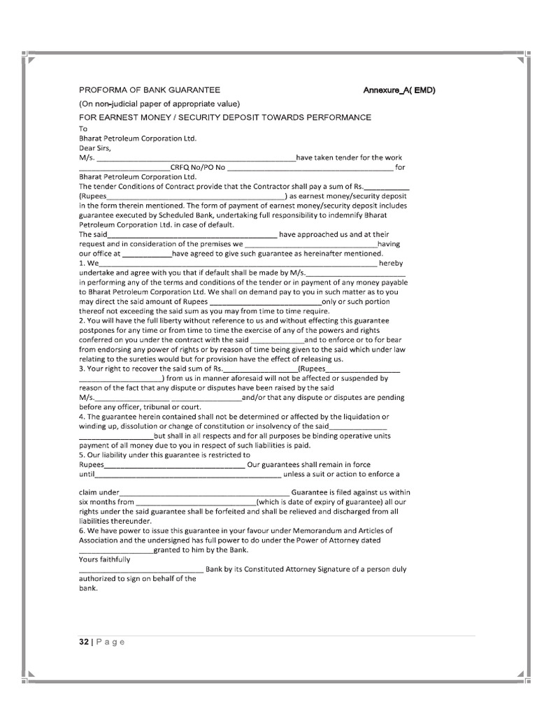 BPCL Emd Format | PDF