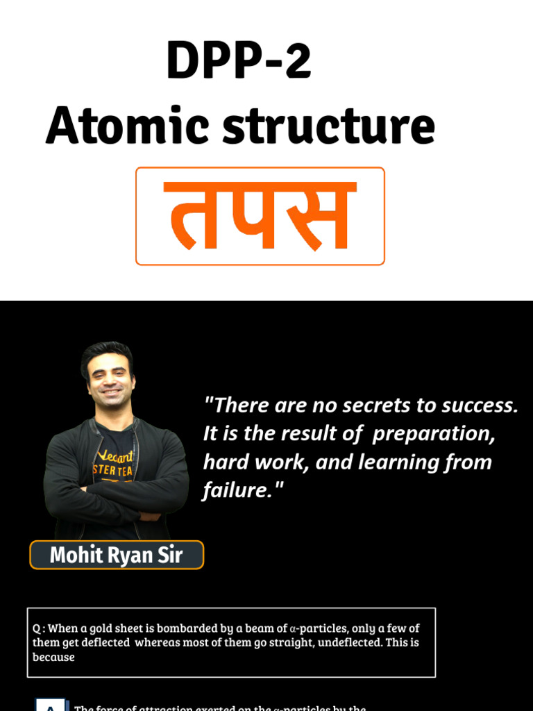DPP-2(+Atomic+Structure) | PDF DPP-2(+Atomic+Structure) | PDF