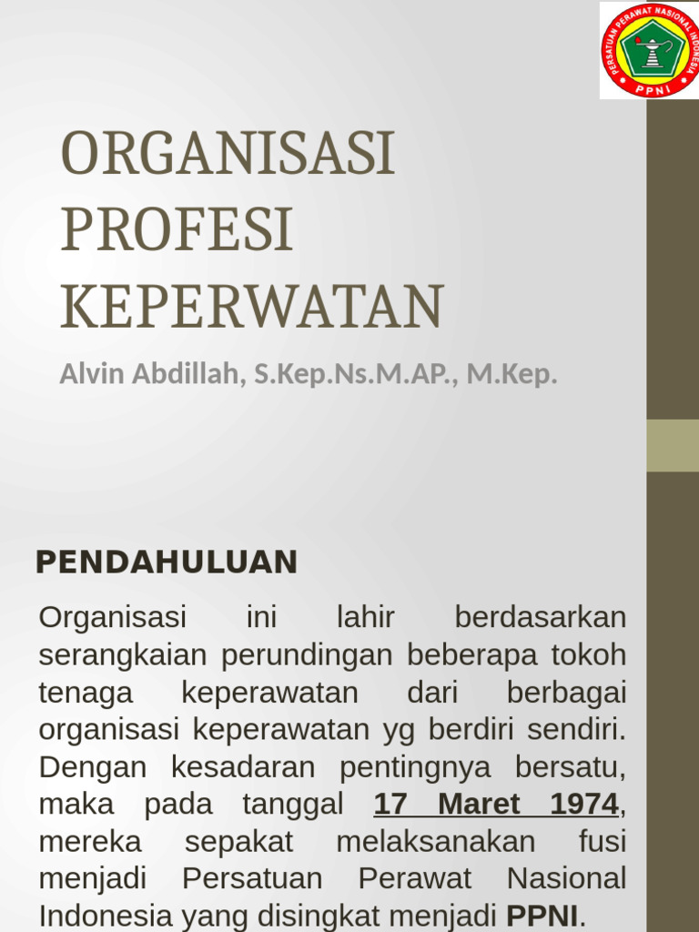 KDK 1 Organisasi Profesi | PDF