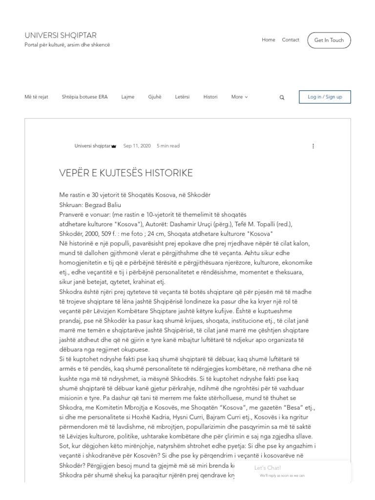 Vepër e Kujtesës Historike | PDF
