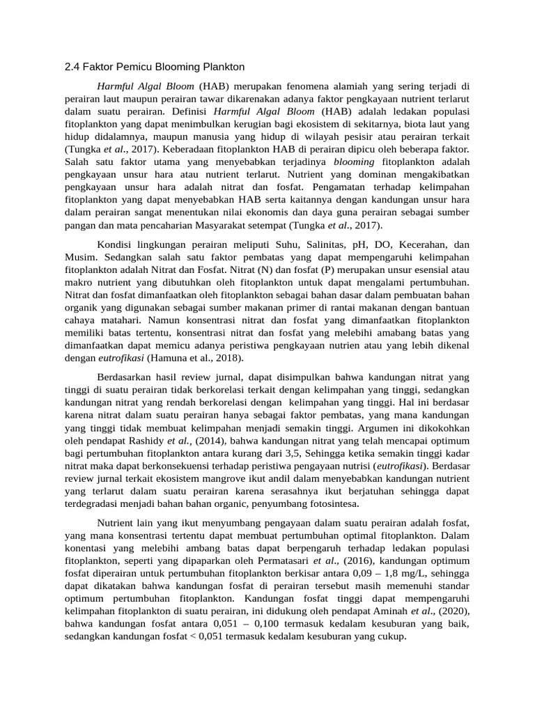 Faktor Pemicu Blooming Plankton | PDF