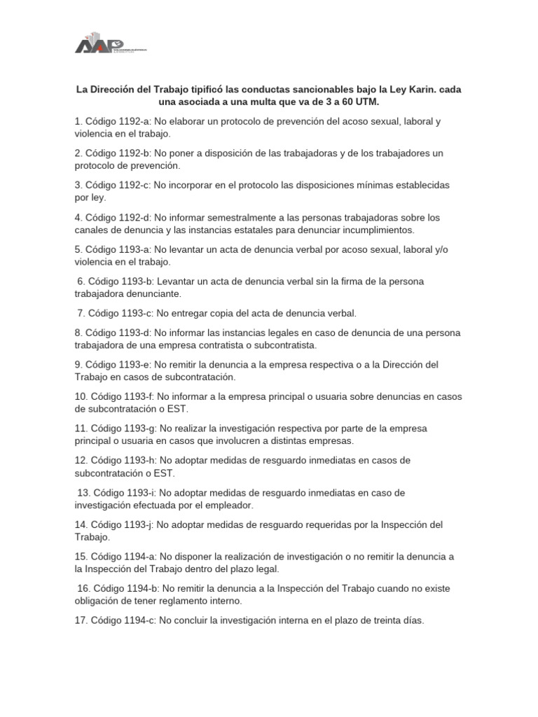 Multas Ley Karin | PDF