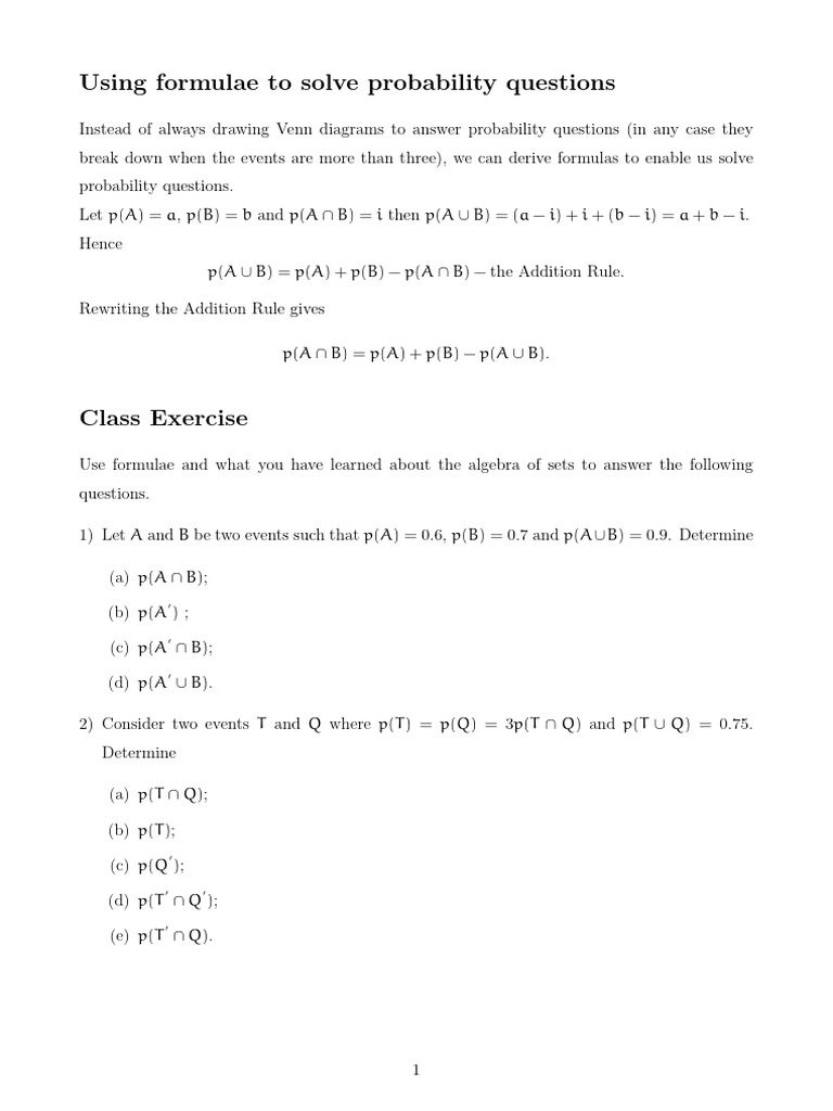 MAS 103 Topic 2 | PDF | Probability Theory | Probability