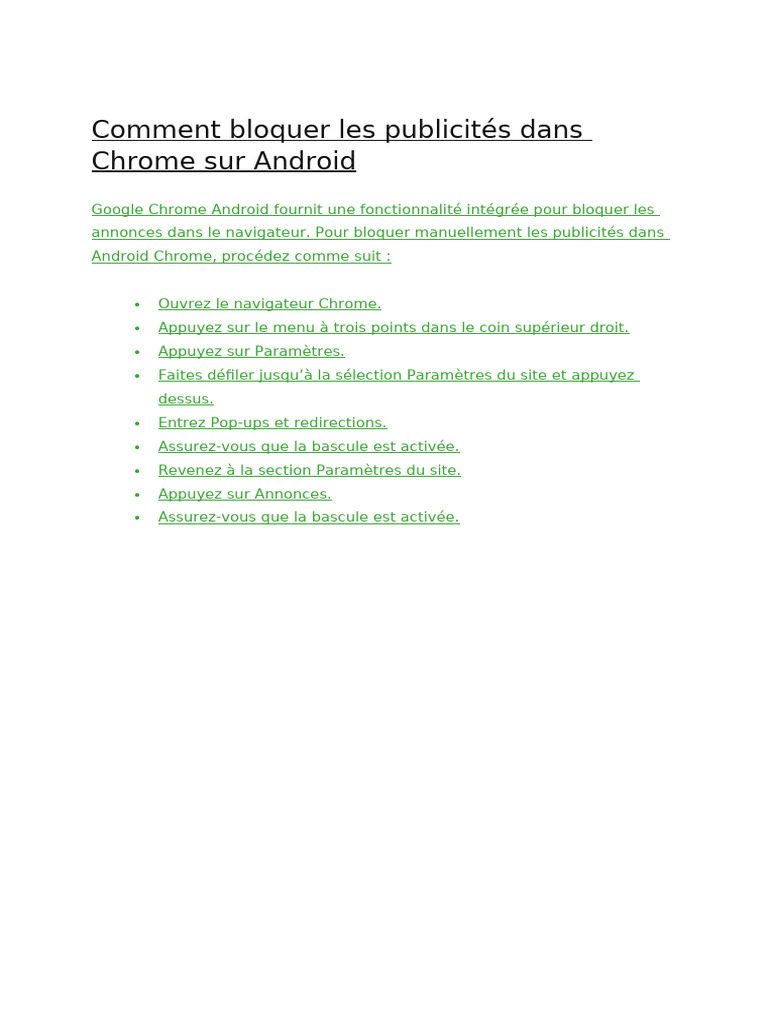 Bloquer Les Pub Sur Google Chrome | PDF