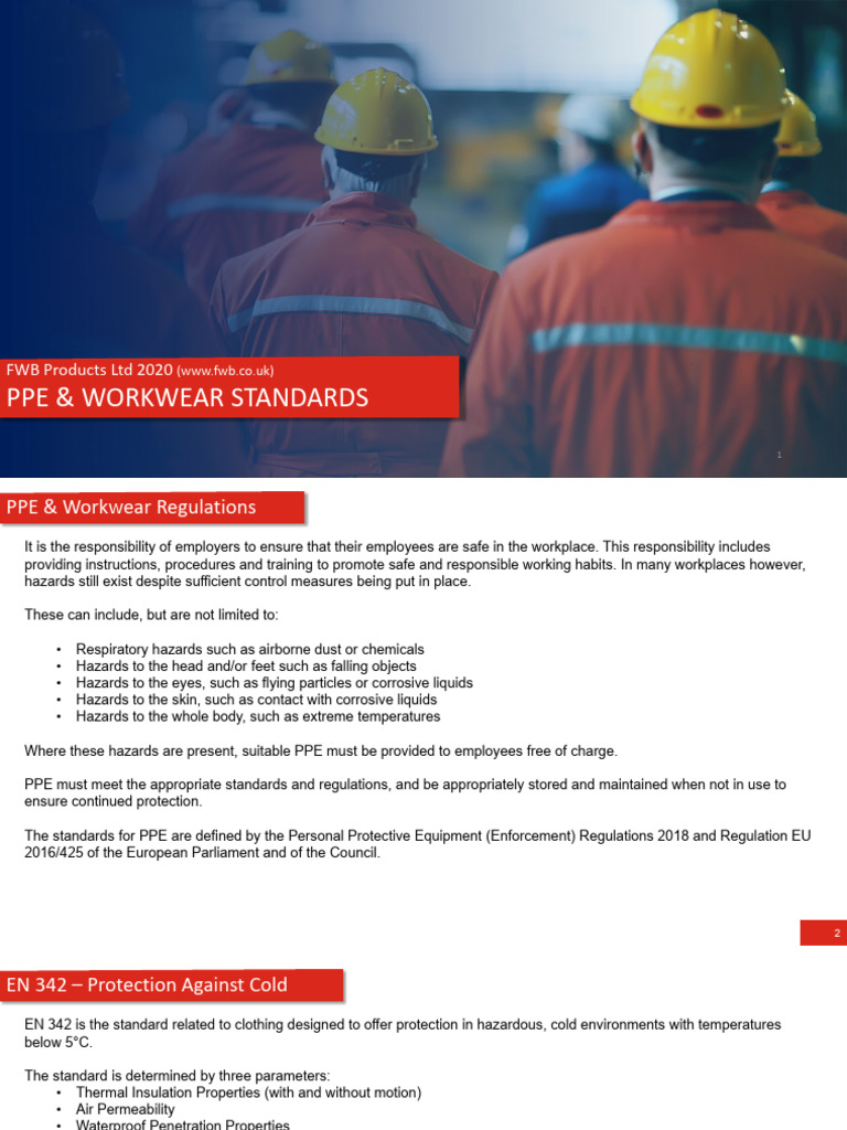 PPE Standards and Regulations | PDF