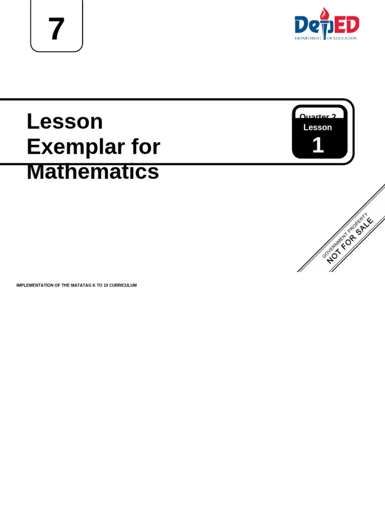 Q2_LE_Mathematics 7_Lesson 1_Week 1 | PDF