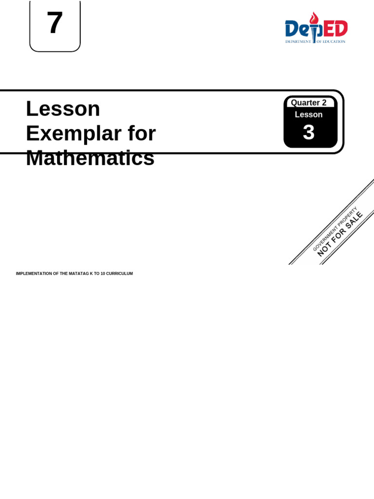 Q2 - LE - Mathematics 7 - Lesson 3 - Week 3 | PDF