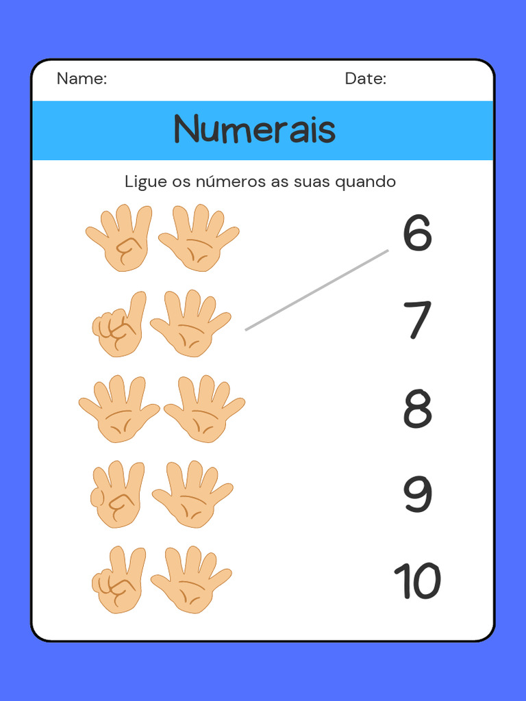 Connecting Numbers Worksheet in Blue and White Simple Style - 20240901 ...