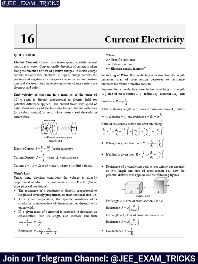 Current Electricity | PDF