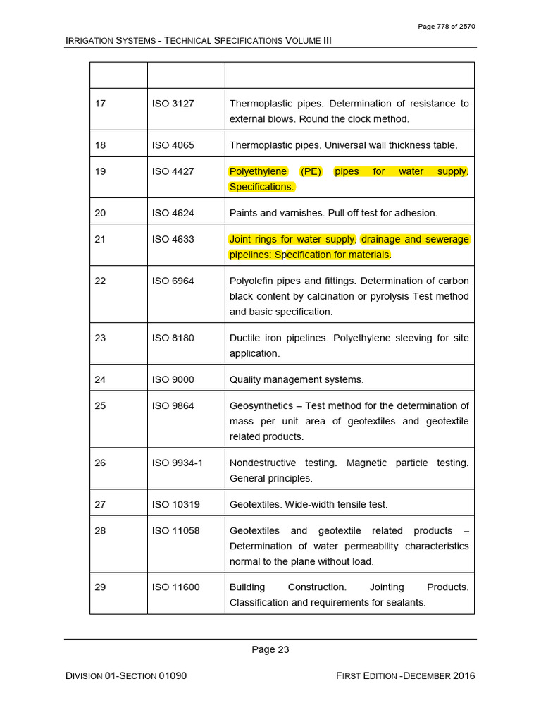 Plumping Specification | PDF