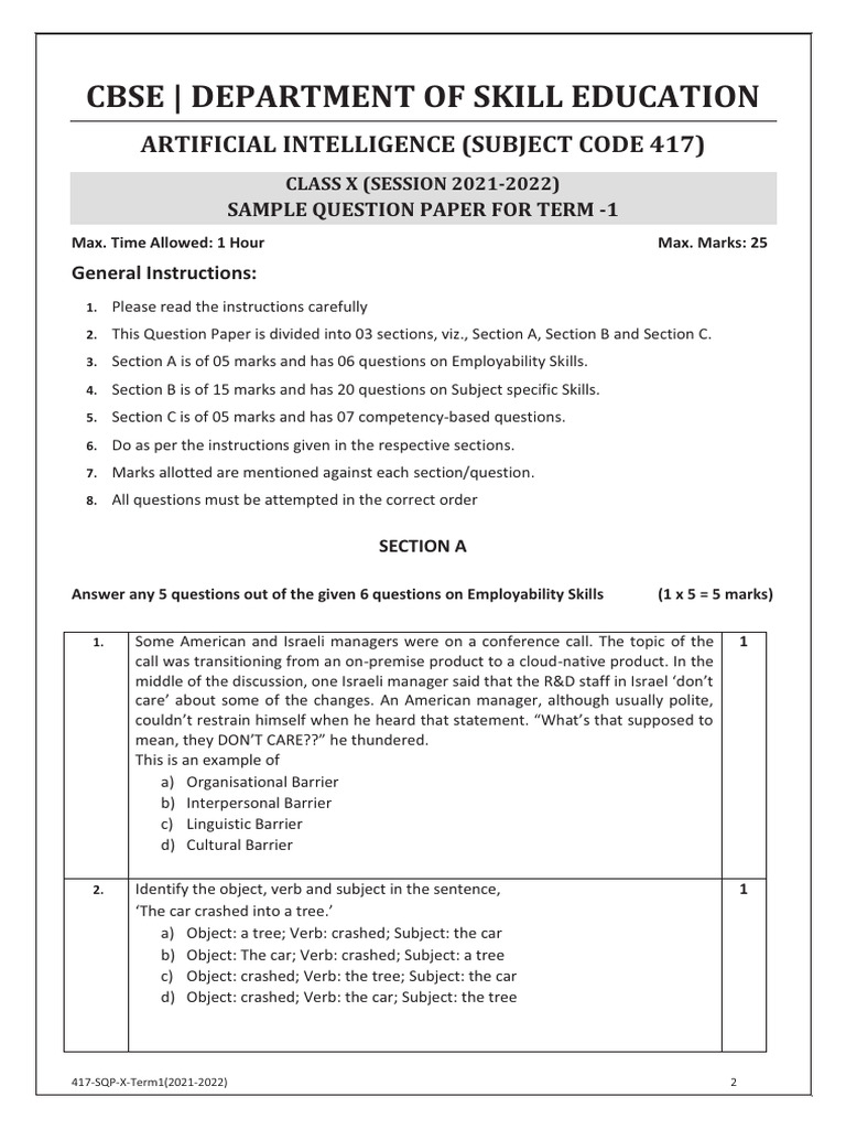 417_AI_SQP_T1_X(2021-22) | PDF