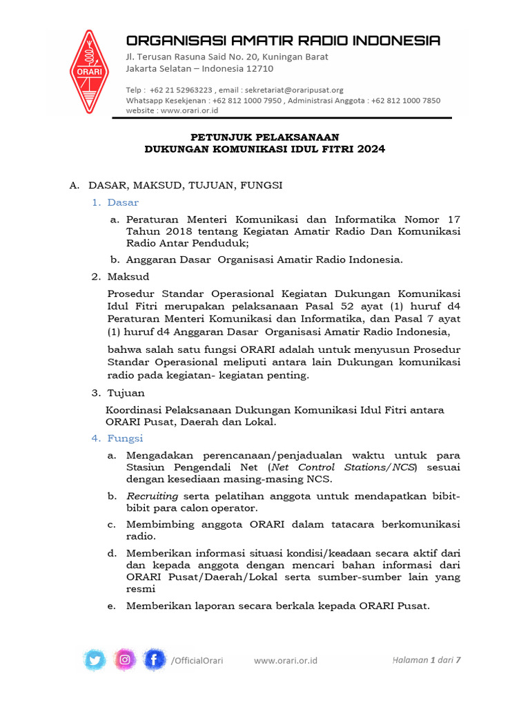 Juklak Dukom Idul Fitri 2024 Rev1 | PDF