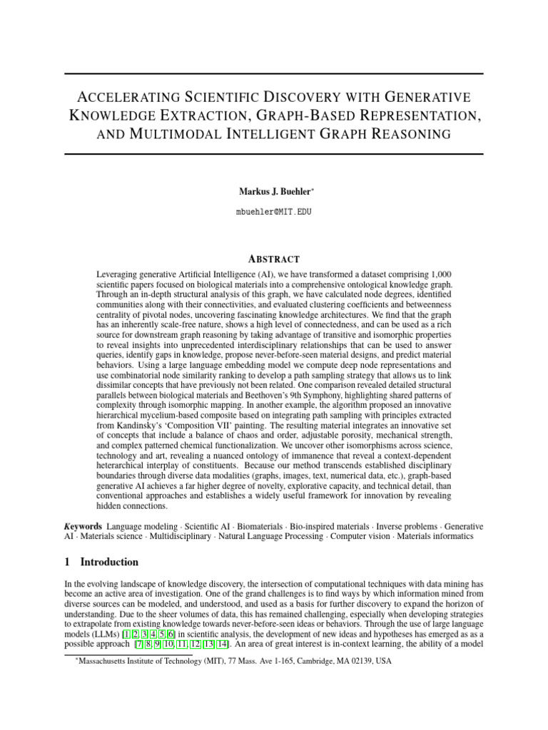 MIT - Accelerating Scientific Discovery With KG and AI | PDF | Artificial Intelligence ...