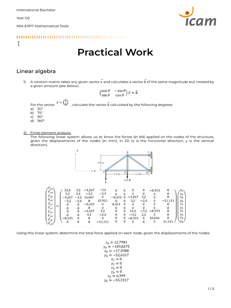 TD Mathematical Tools | PDF
