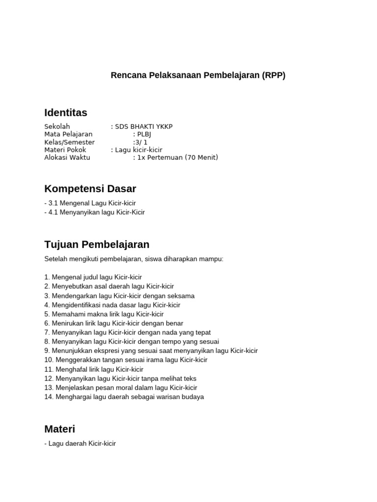 PLBJ Bab 1 | PDF