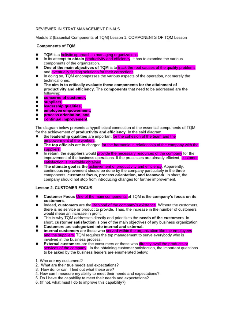 Reviewer in Strat Management Finals | PDF | Entrepreneurship | Leadership
