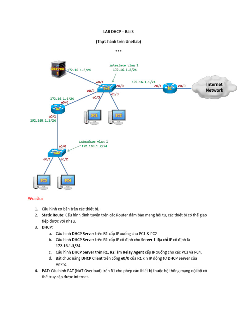 Lab 14 - DHCP - Bai 3 | PDF