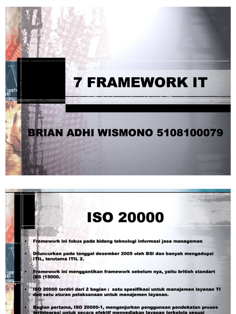 7 Framework It | PDF