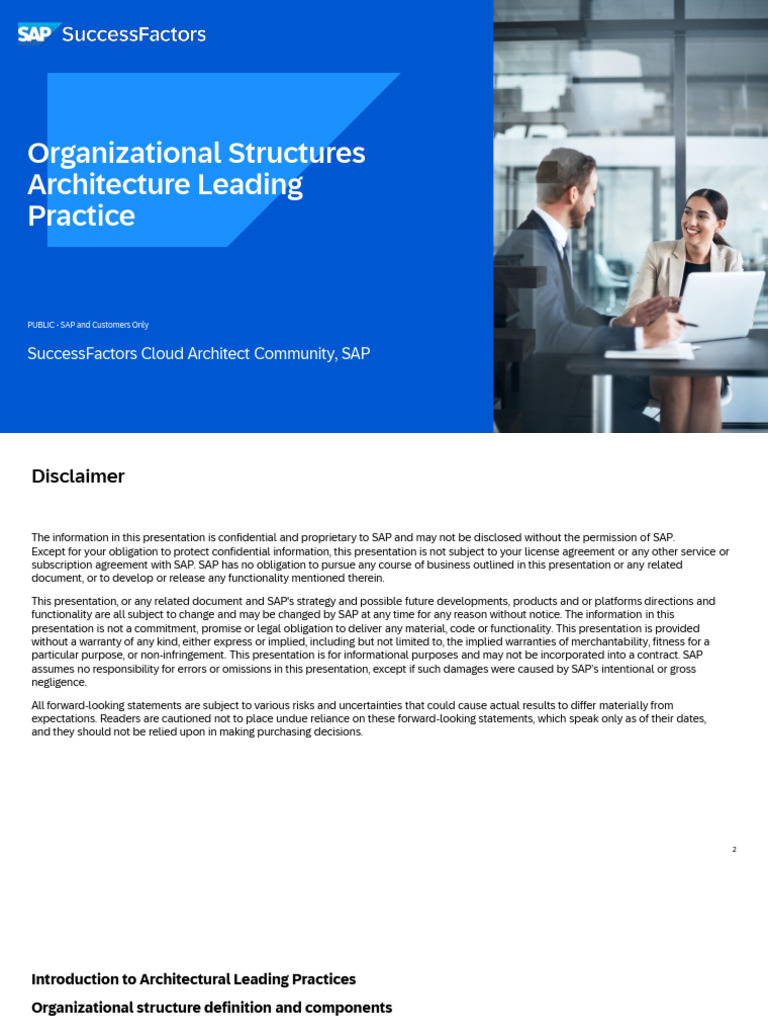 SAP776185 - ALP - SAP SuccessFactors Organizational Structures PUBLIC | PDF