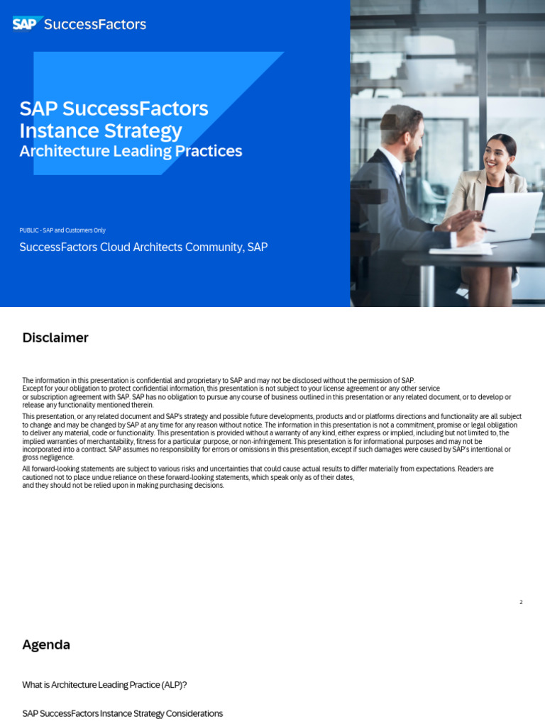 SAP731656 - ALP - SAP SuccessFactors Instance Strategy PUBLIC | PDF
