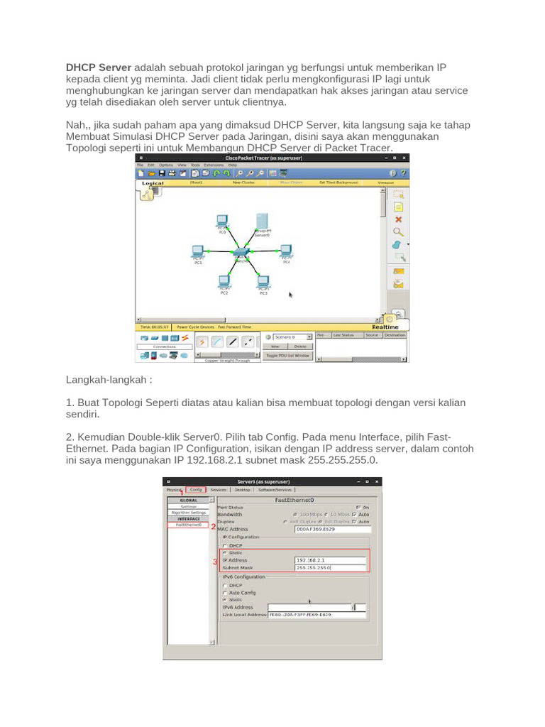 DHCP Server Setting | PDF