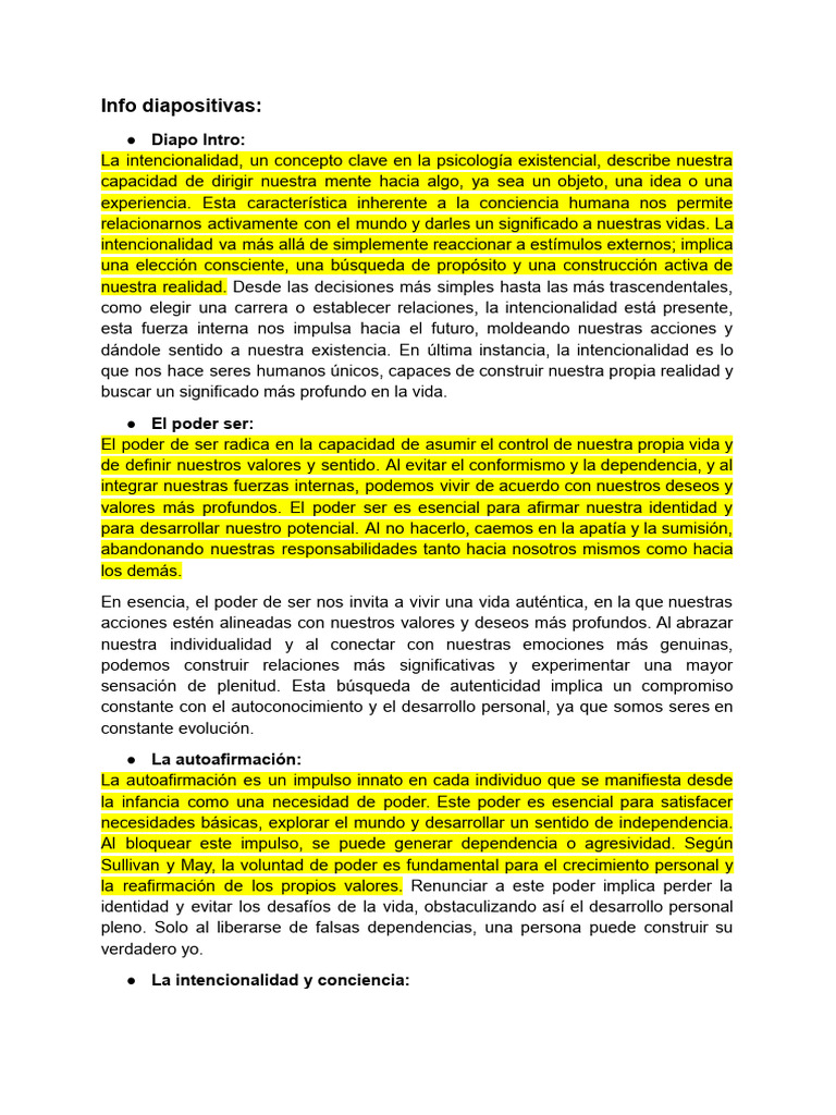 Info diapositivas intencionalidad | PDF