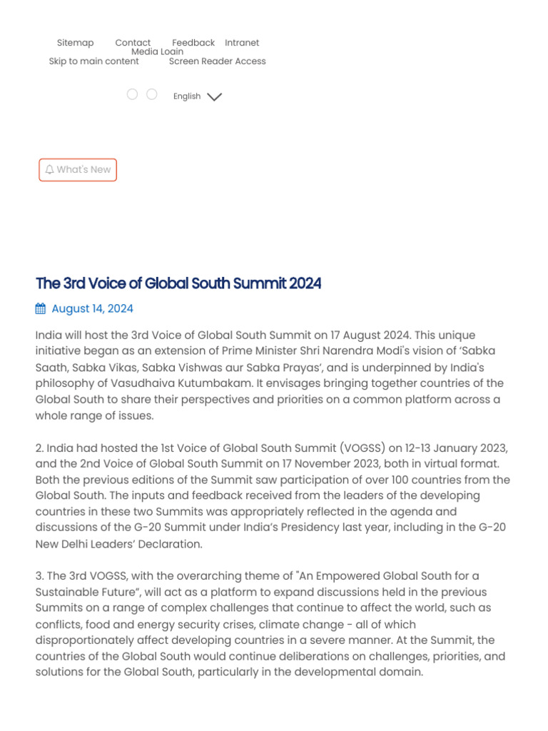 The 3rd Voice of Global South Summit 2024 | PDF
