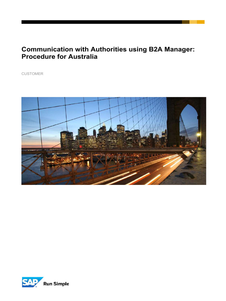 B2A Manager - Procedure For Australia-STP2 | PDF | Information | Finance & Money Management