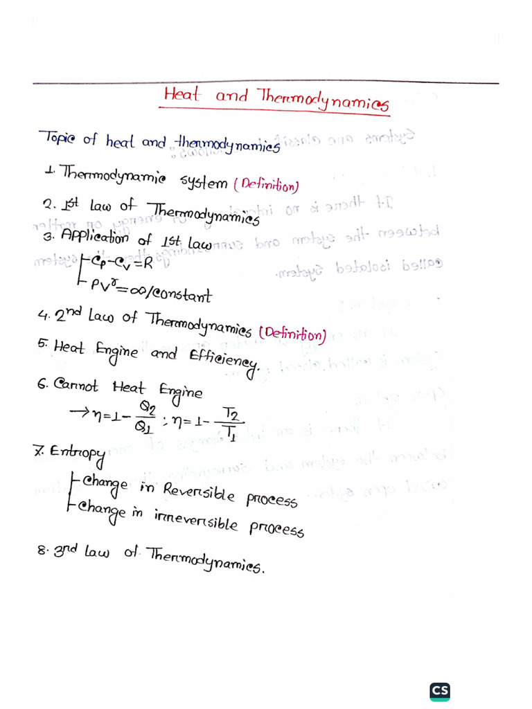 Phy-1101(Heat and Thermodynamics) | PDF