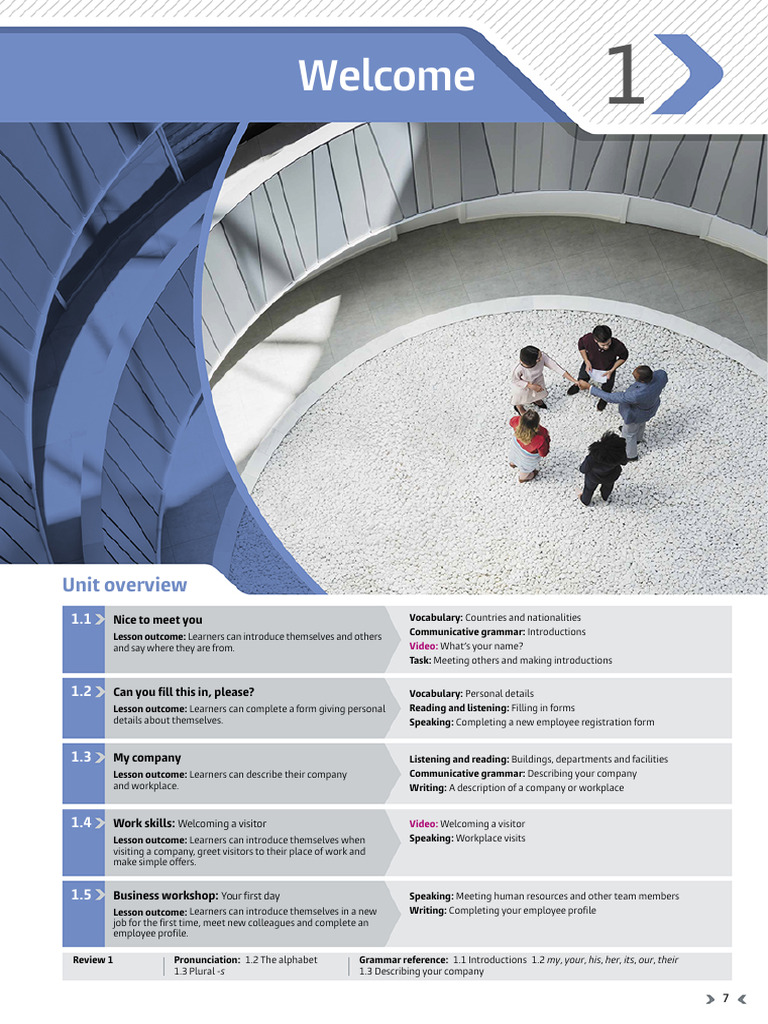 Business - Partner - Unit 1 Inglês 1 PG GE | PDF