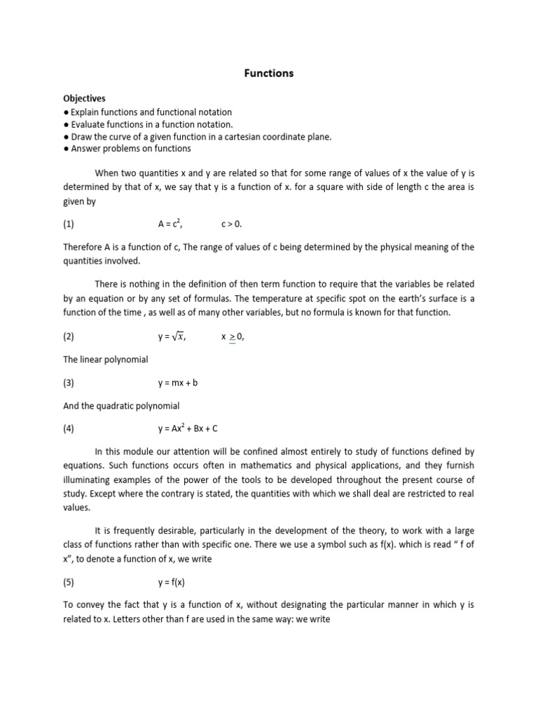 Functions Limits and Continuity | PDF