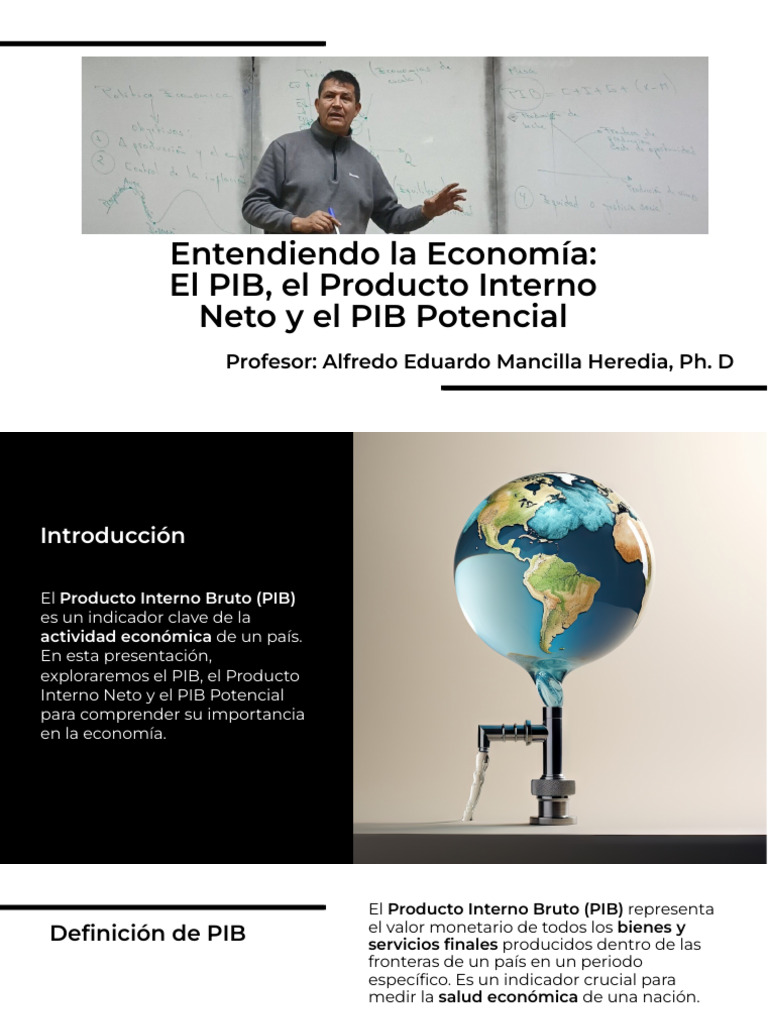 ENTENDIENDO LA ECONOMÍA DEL PIB, PIN Y PIB POTENCIAL | PDF