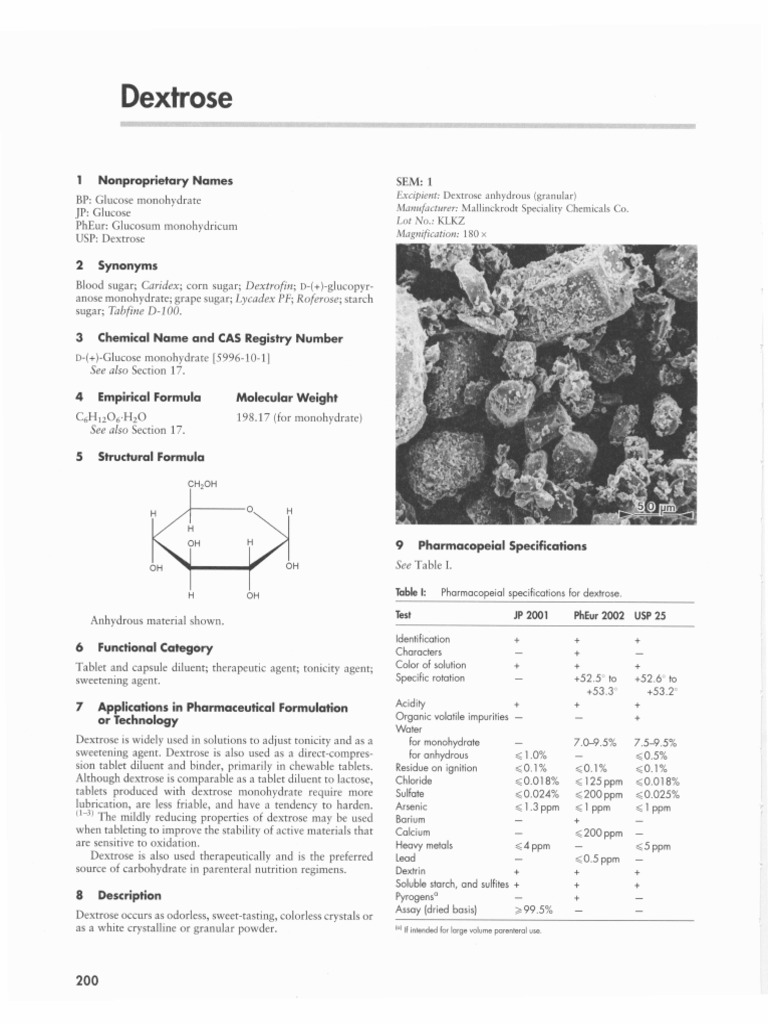 Dextrose | PDF