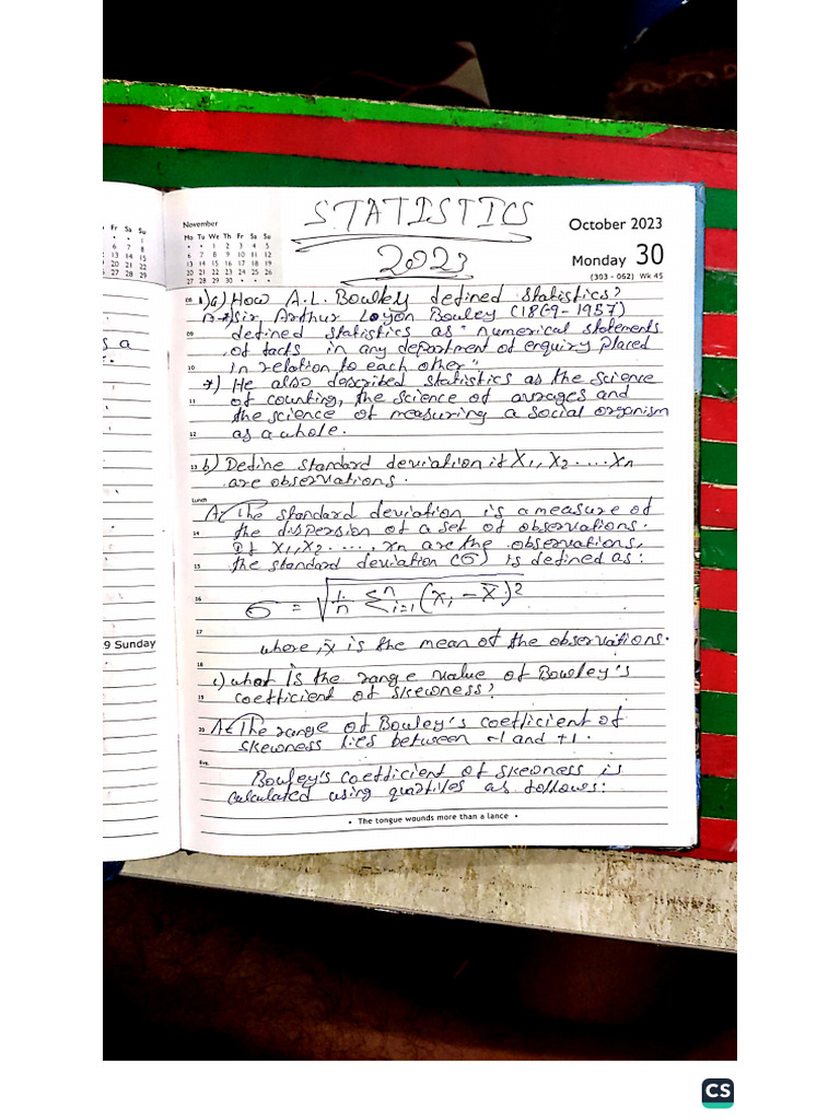 statistics 2023 ans | PDF