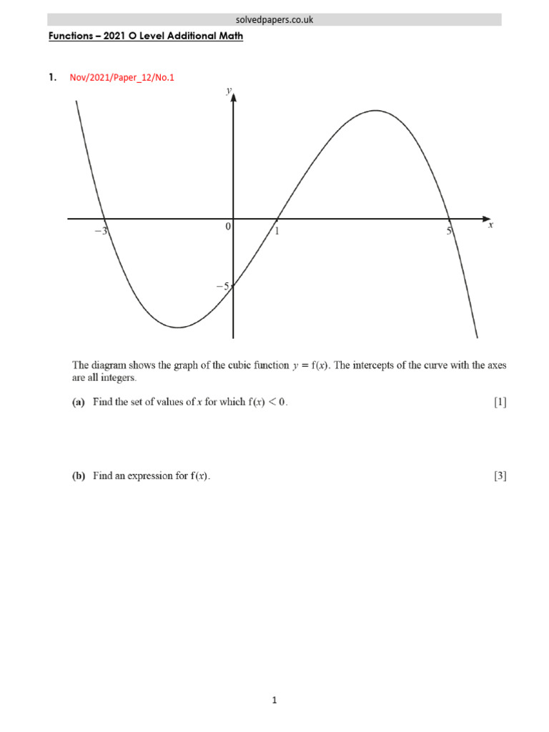 2021 Functions O Level 4037 | PDF
