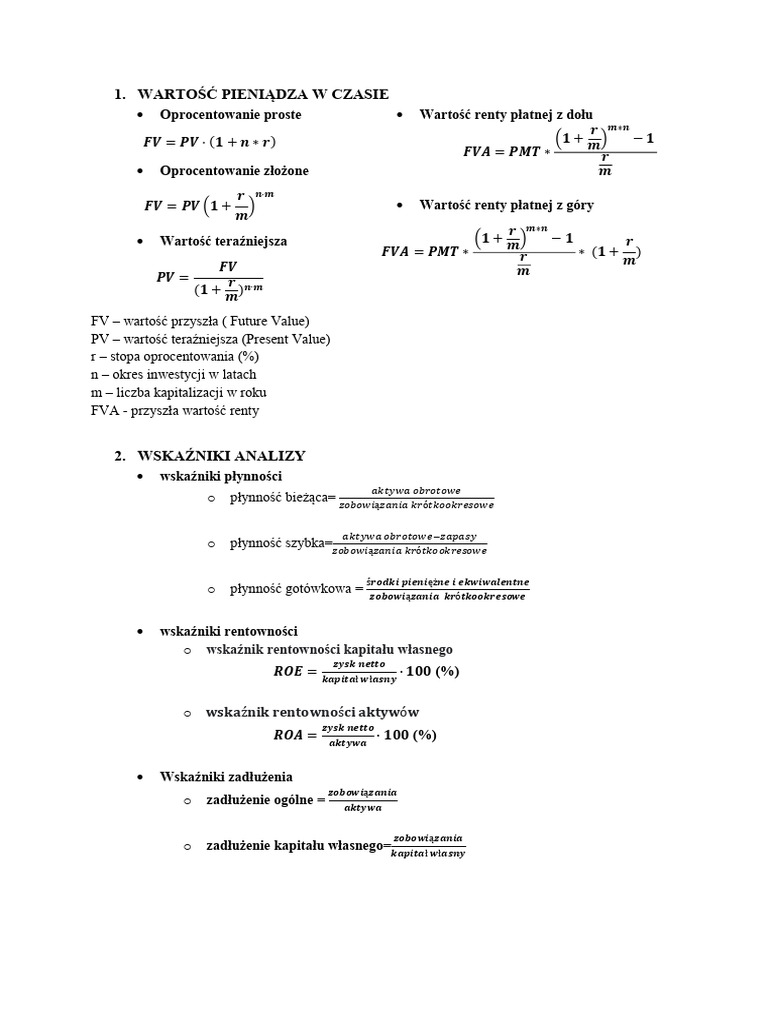 Wzory Z Opisami | PDF