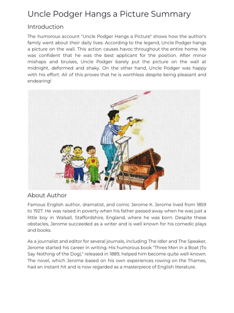 Uncle Podger Hangs A Picture | PDF | Three Men In A Boat | Home & Garden