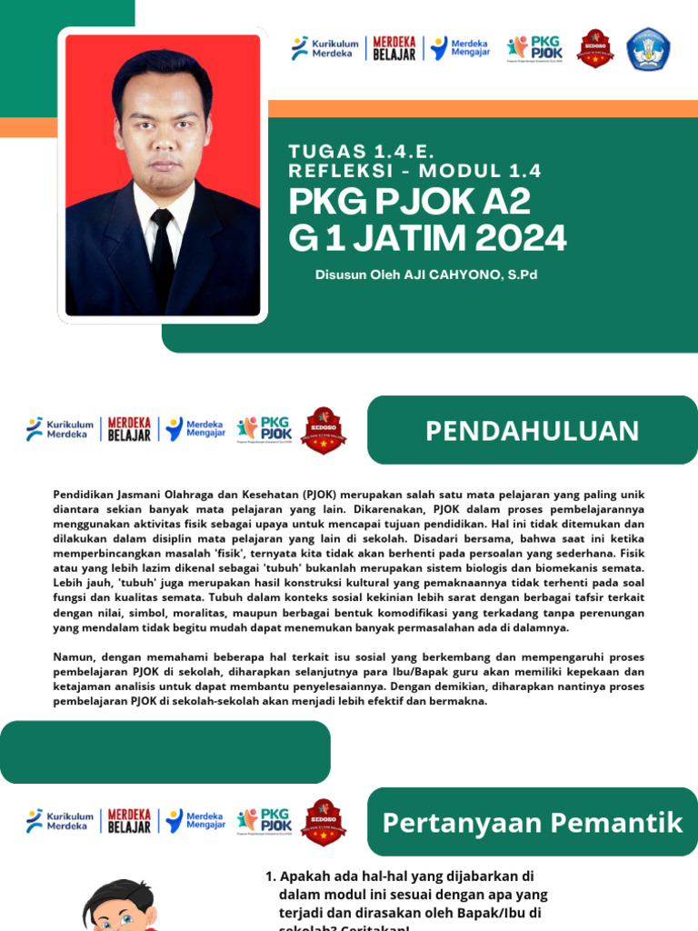 Tugas PKG 1.4.E Refleksikan - Modul 1.4 | PDF