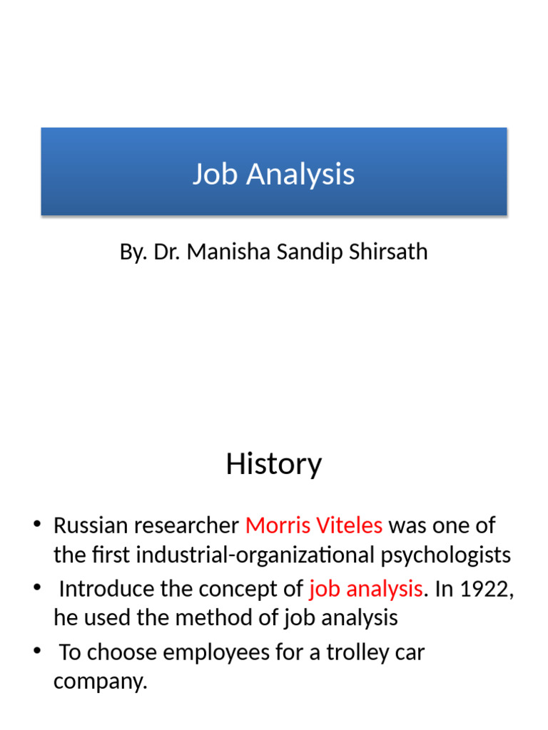 Chapter 2 Job Analysis | PDF