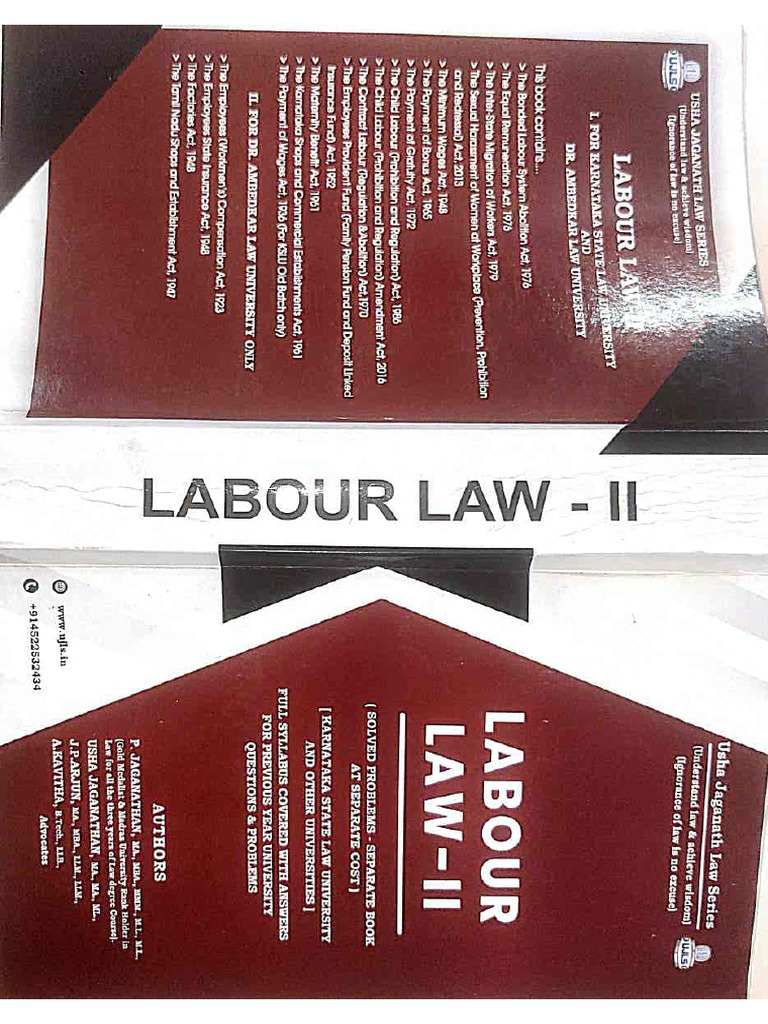 Labour Law- II, Usha Jagannath Guide (Highly Compressed Quality) PDF | PDF