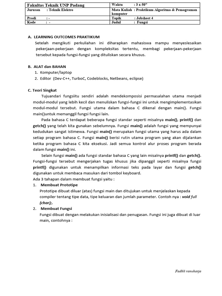 Job 4 Fungsi J | PDF | Computer Standards | Computer Libraries