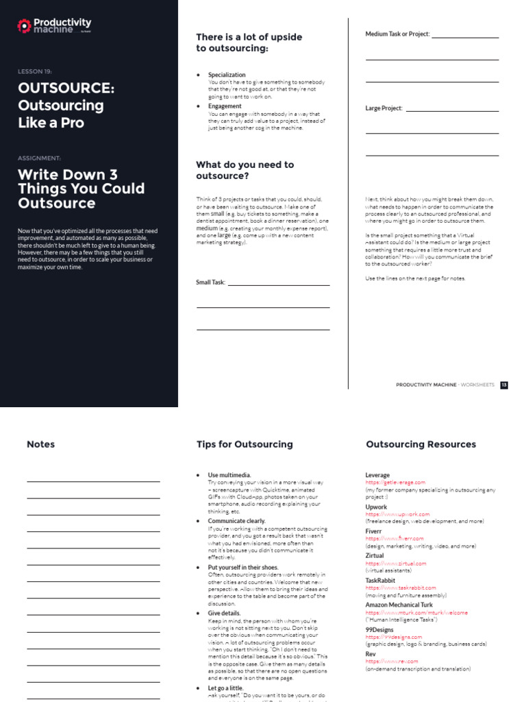 Productivity-Machine-by-Foundr_Worksheet_Lesson19 | PDF