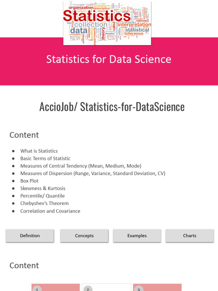 Statistics Fndaments DataScience Accio082023 | PDF