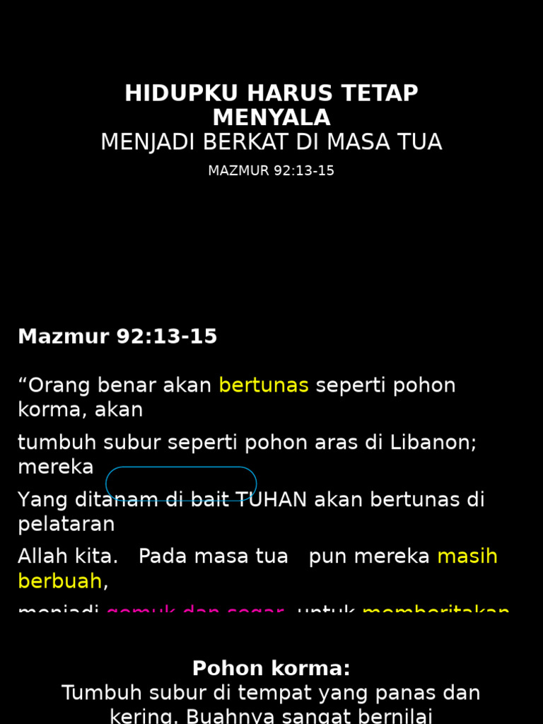 Khotbah Pagi JKI Maranatha | PDF