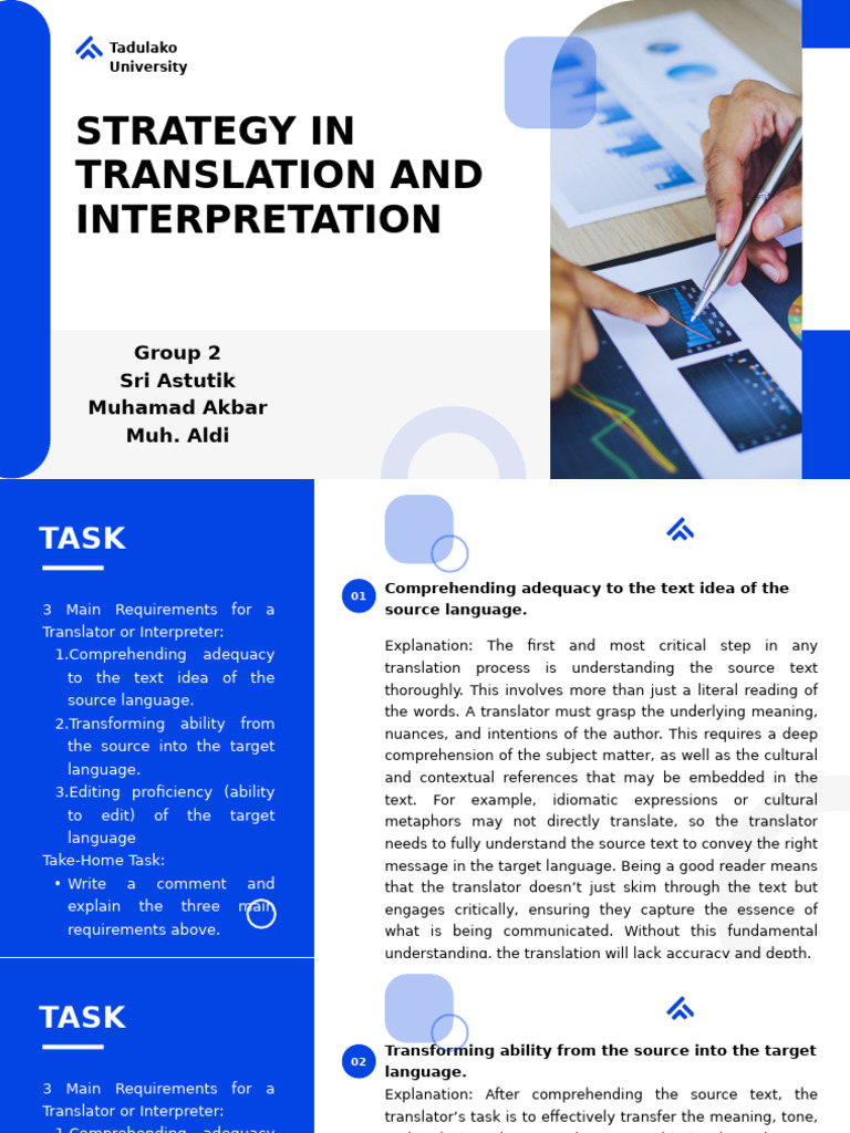 Grup Task Translation and Interpretation | PDF