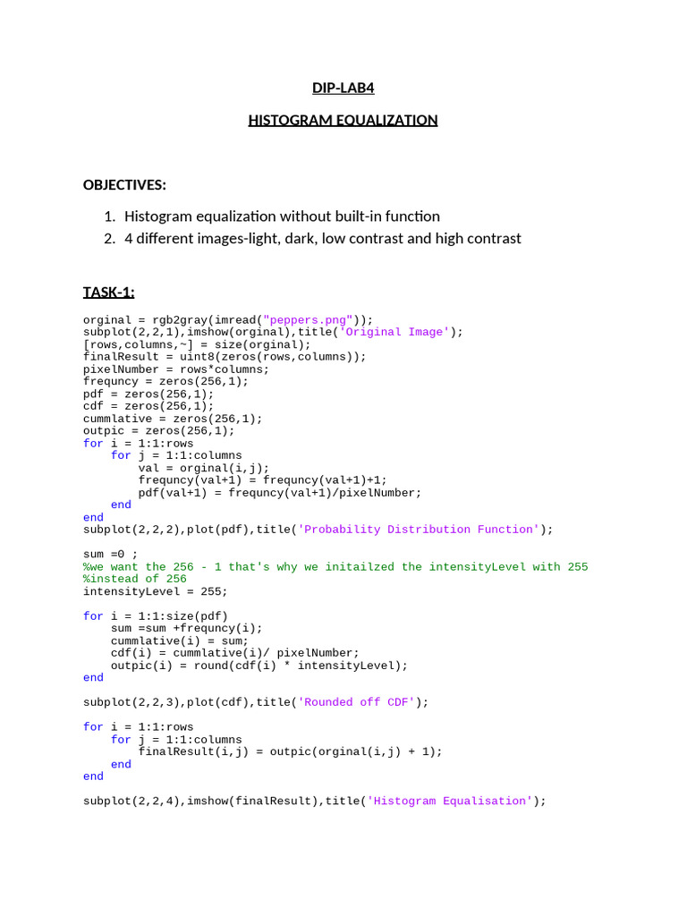 21bec1306 Dip Lab4 | PDF | Teaching Methods & Materials
