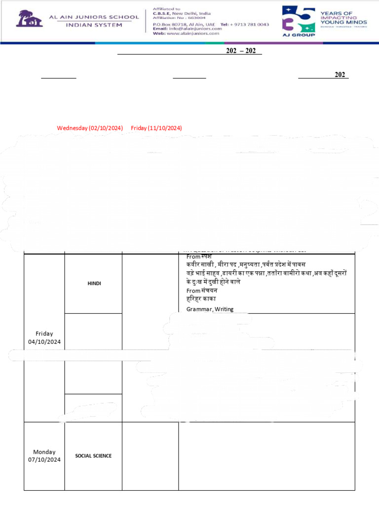 GR 10 - Term 1 Portions | PDF